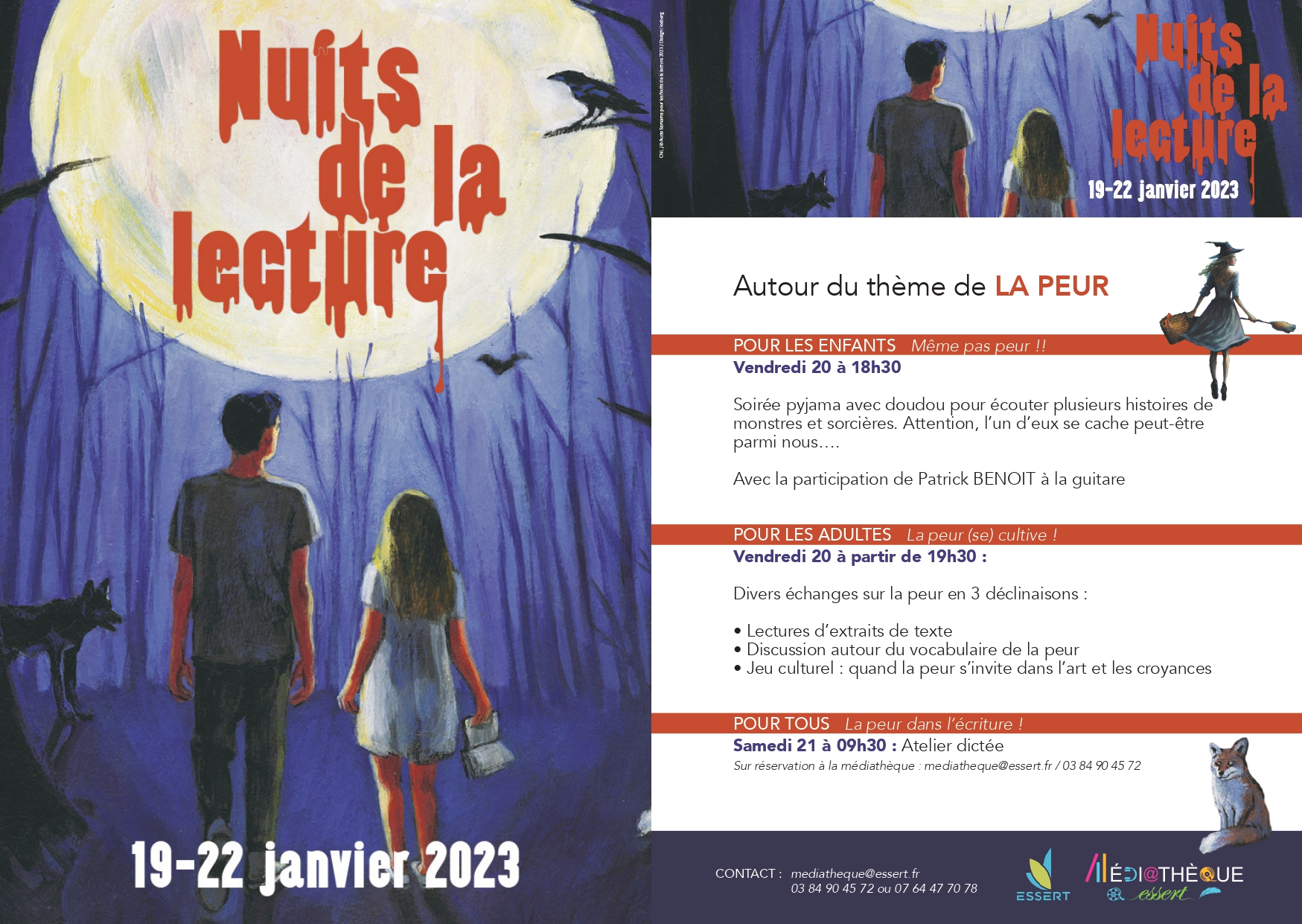 Médiathèque : animations pour les Nuits de la Lecture 2023 – essert